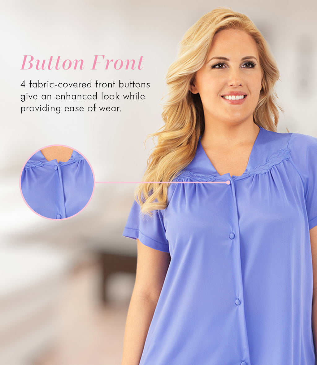 Nylon Tricot Short Sleeve Matching Pajama Set – Exquisite Form